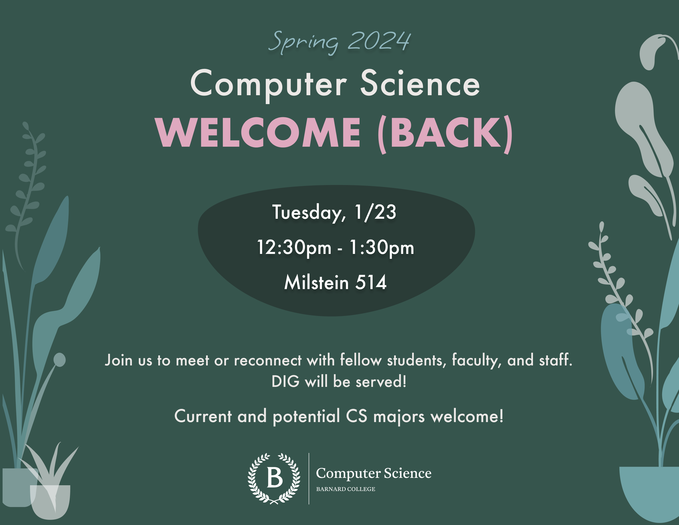 Computer Science Welcome Back Event Barnard College